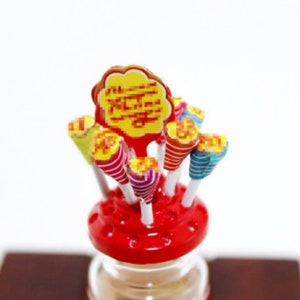 Miniature Lollipop Miniature Food Dollhouse Miniatures Doll House Decor ...