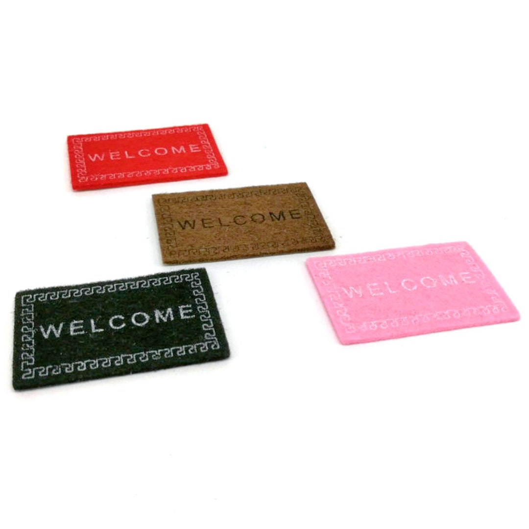 Miniature Door Mat (2pcs) Dollhouse Miniatures Dollhouse Mat Dolls ...