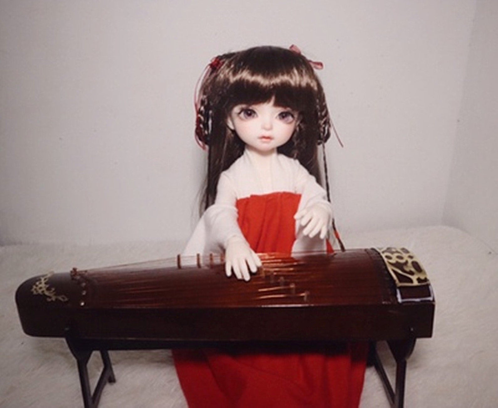 Miniature Chinese Zither Model Musical Instrument BJD - Etsy