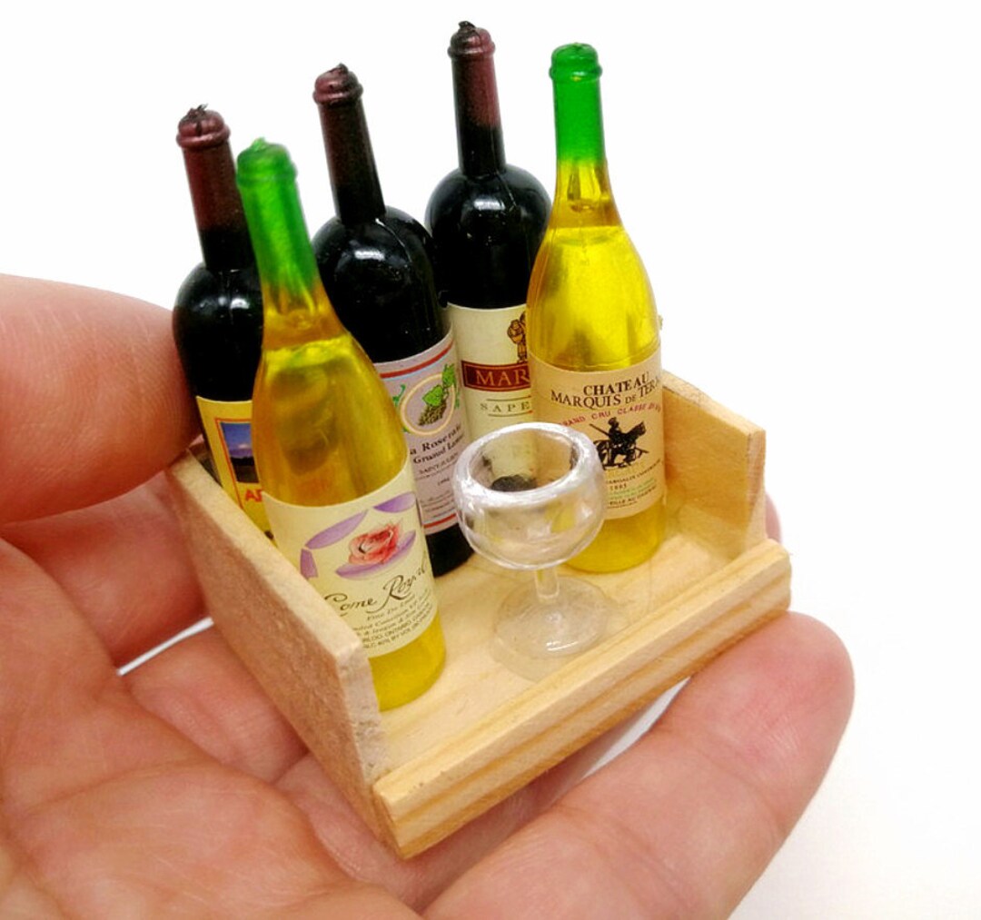 Miniature Wine Miniature Food Miniature Beer Set Dollhouse Miniatures ...