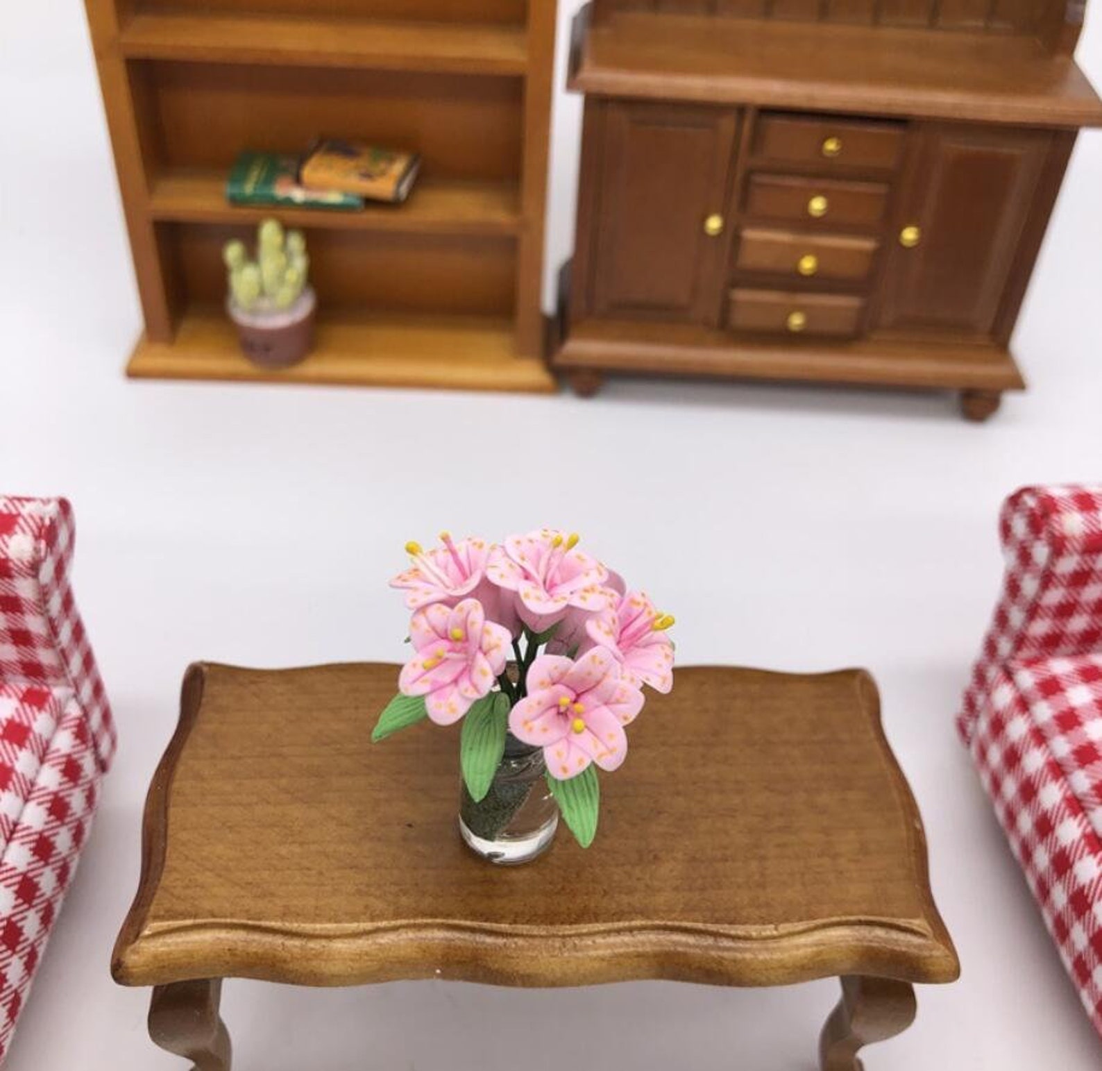 Miniature Pink Flower Miniatures Dollhouse Miniatures Diorama ...