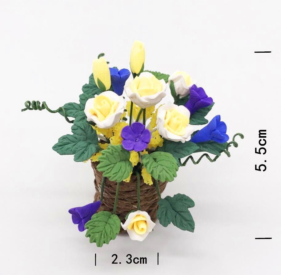 Miniature rose pot Miniatures flowers Dollhouse miniatures | Etsy