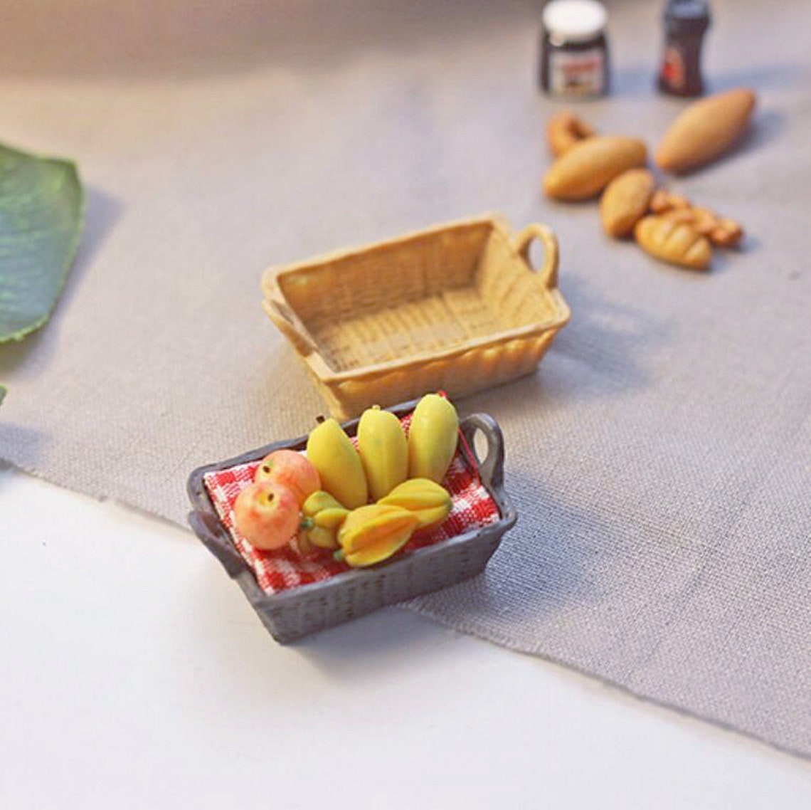 Miniature Basket2pcs Miniatures Dollhouse Miniature BJD Doll - Etsy