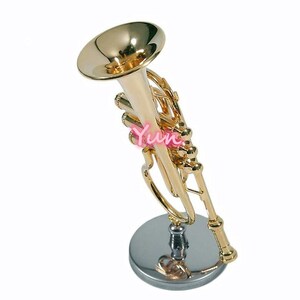 Miniature Trumpet Musical Instrument Model Musician's Gift BJD ...
