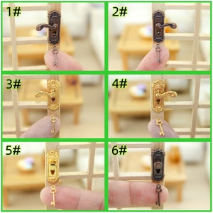 Miniature Door Locks and Keys Set Dollhouse Miniatures Home Decoration ...