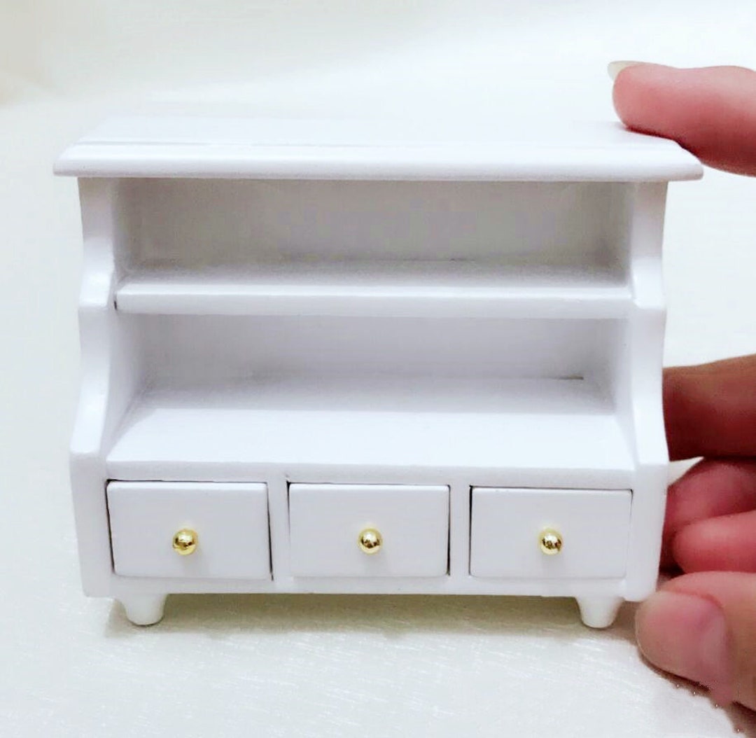 Miniature White Cabinet Miniature Furniture Miniatures - Etsy