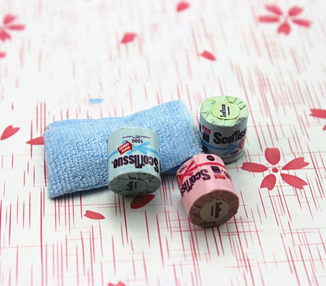 Miniature Toilet Paper3pcs Dollhouse Miniatures Dollhouse - Etsy