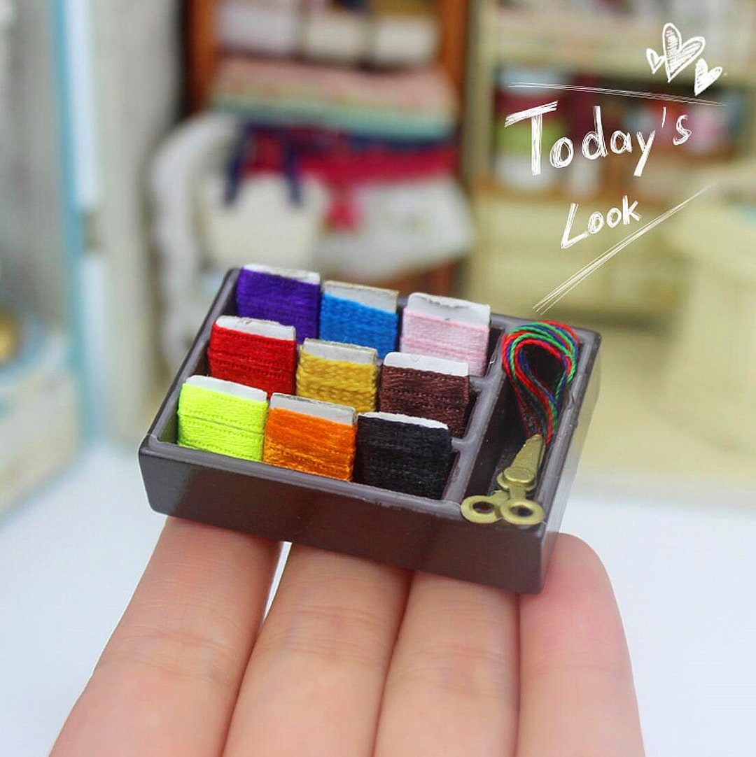 Miniature Sewing Kit Set Miniature Sewing Tool Miniatures - Etsy