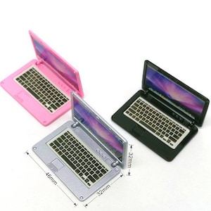 Miniature Computer Miniature Laptop Dollhouse Miniatures Diorama ...