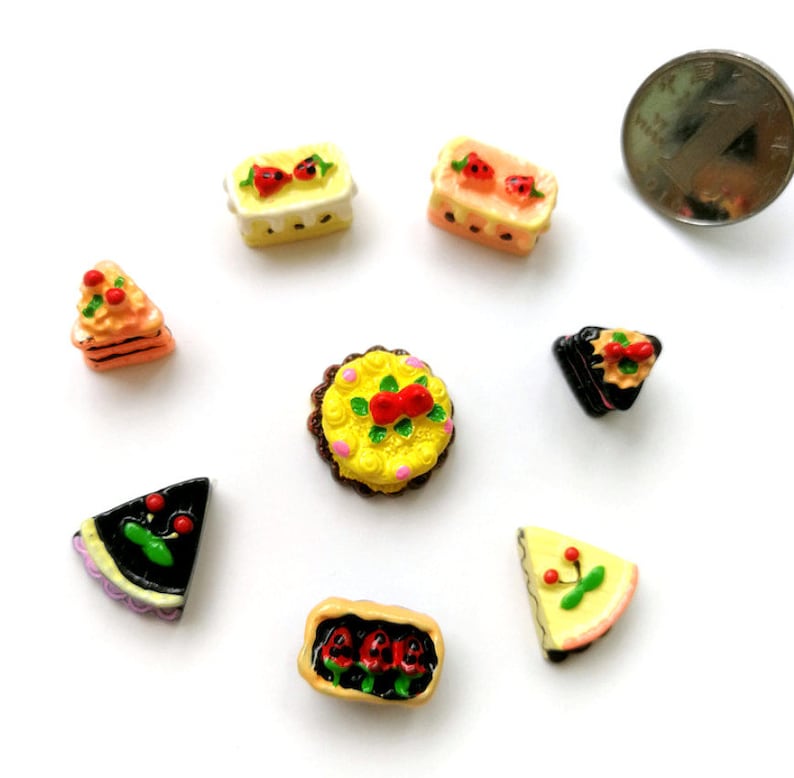 Miniature Cakes Miniature Food Dollhouse Miniatures Dollhouse - Etsy