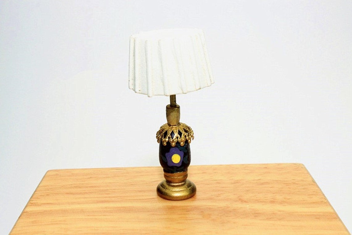 Miniature Table Lamp Miniature Light Dollhouse Miniatures | Etsy