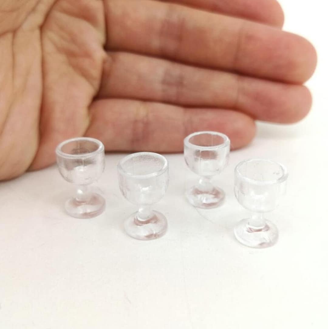 Miniature Wine Glass (10pcs) Miniatures Cup Dollhouse Miniatures Dolls ...