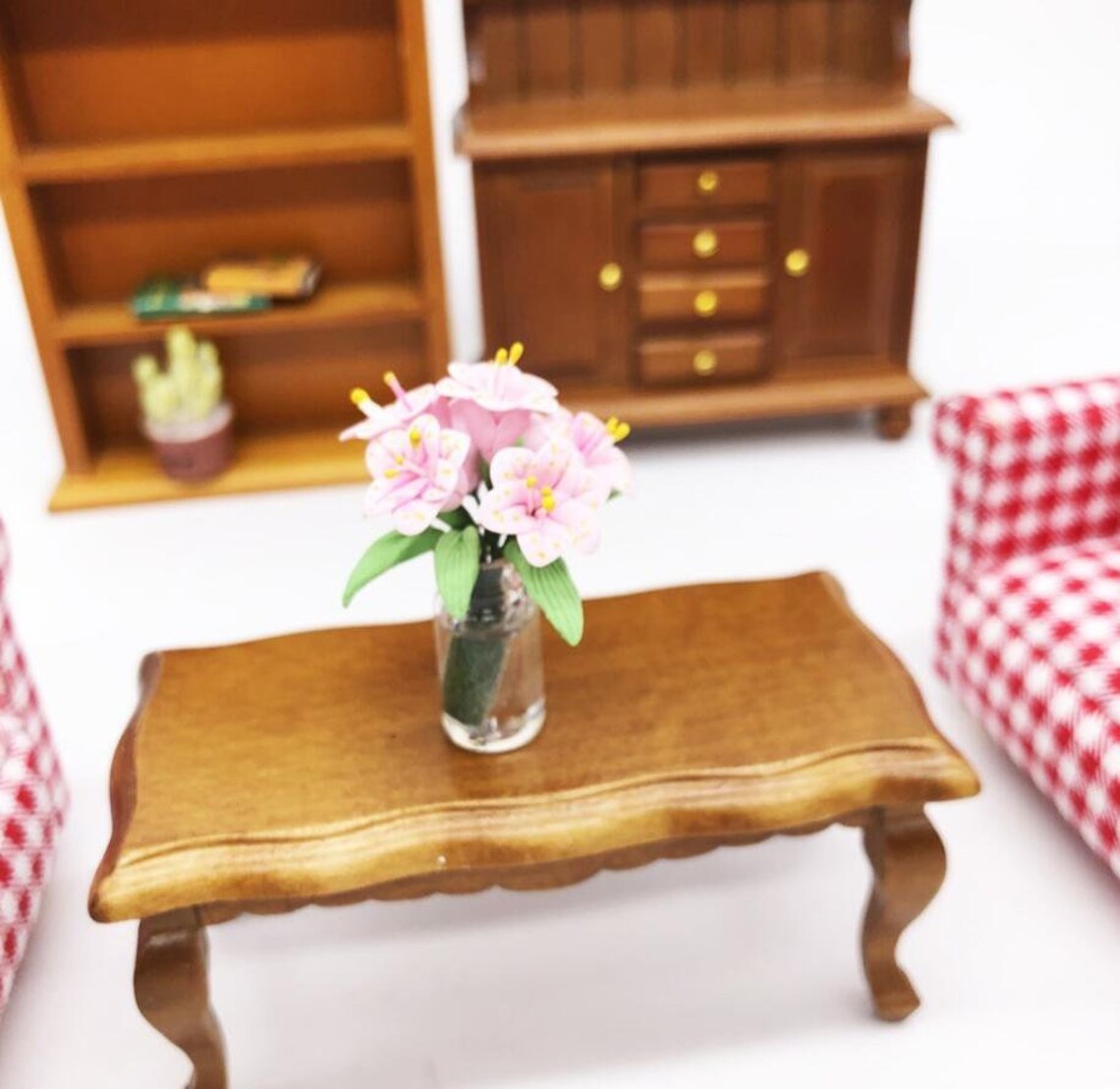 Miniature Pink Flower Miniatures Dollhouse Miniatures Diorama ...