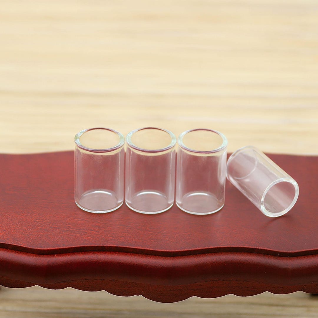 Miniature Glass Cup (10pcs) Dollhouse Tiny Clear Drinking Glasses Mini ...