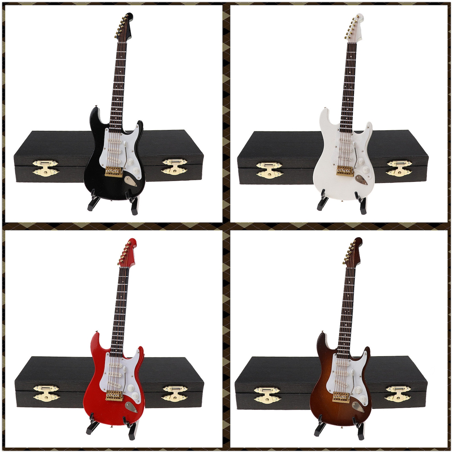 Miniature Electric Guitar Musical Instrument Miniatures an | Etsy