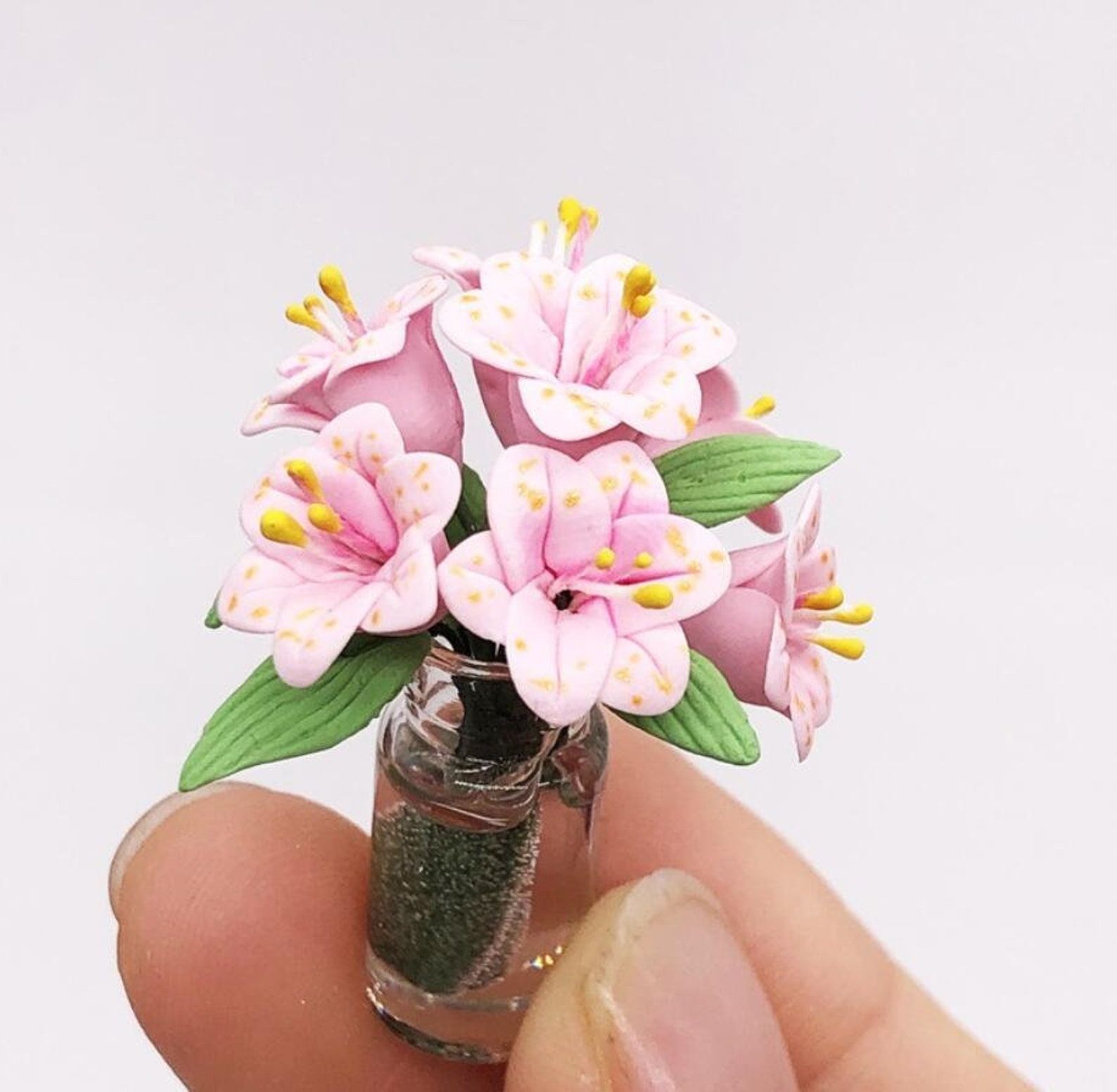 Miniature Pink Flower Miniatures Dollhouse Miniatures Diorama ...