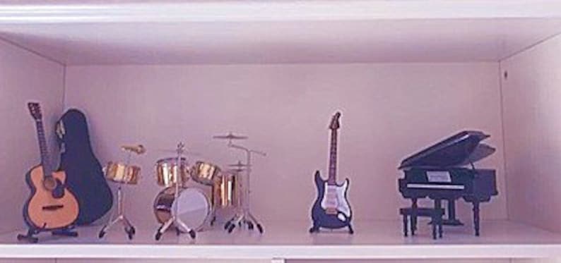 Miniature Electric Guitar Musical Instrument Miniatures an - Etsy