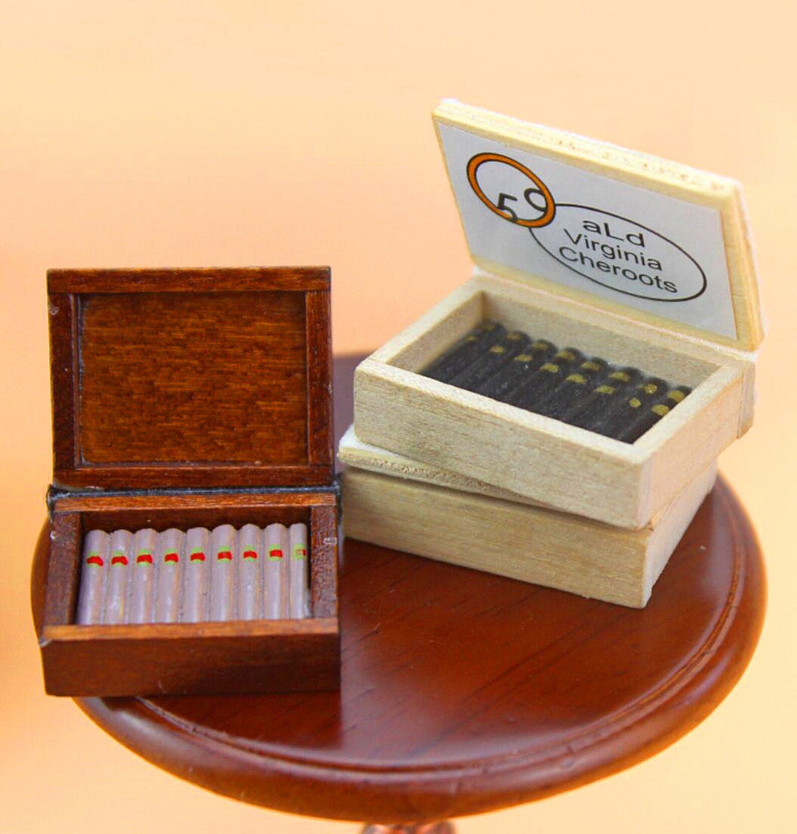 Miniature Cigar Cases With Box Miniature Smoking Dollhouse - Etsy