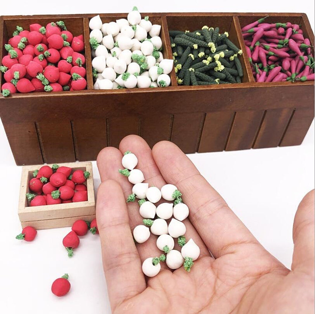 Miniature Radish Miniature Food BJD Doll Food Miniature Vegetable ...