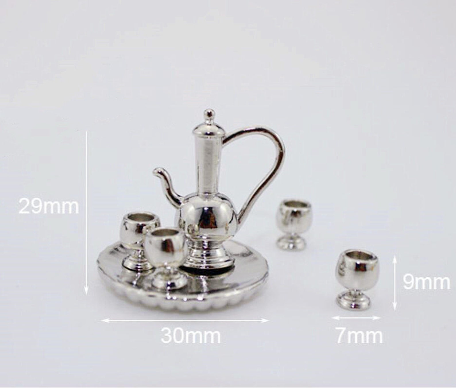 Miniature Tea Set6pcs Miniature Cups Dollhouse Miniatures - Etsy