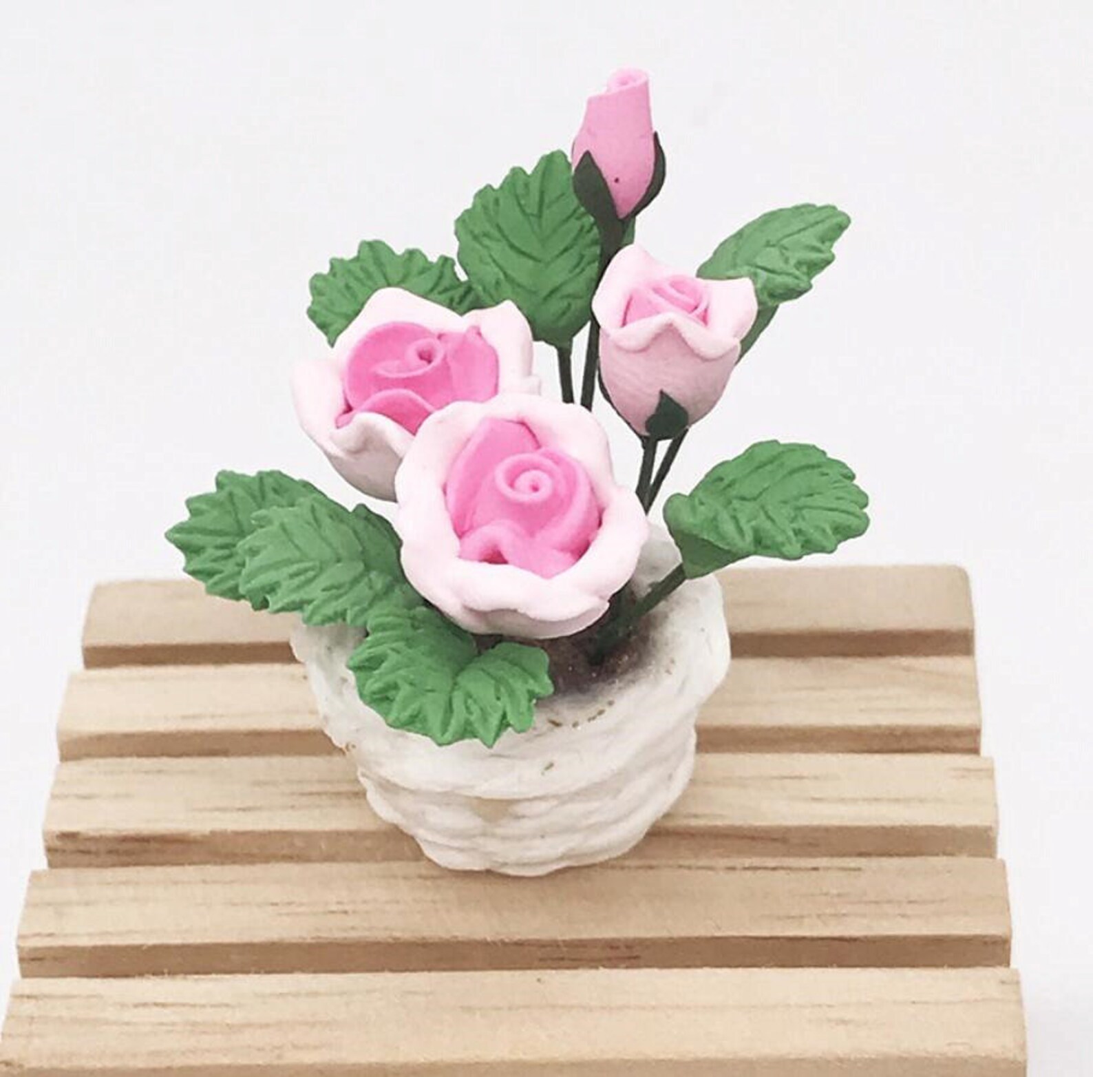 Miniature Rose Flowers Miniatures Flowers Model Dollhouse | Etsy