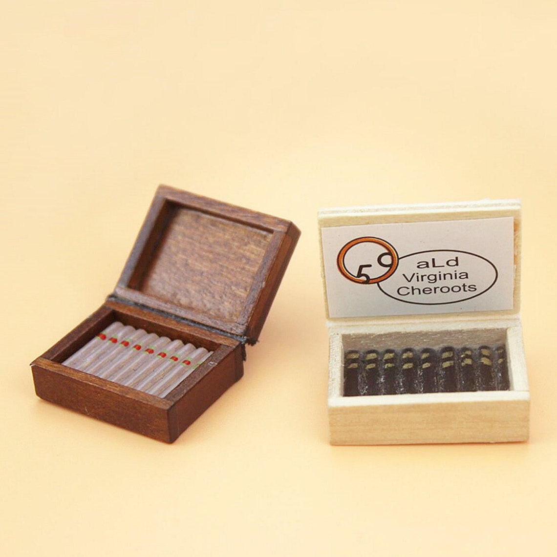 Miniature Cigar Cases With Box Miniature Smoking Dollhouse - Etsy