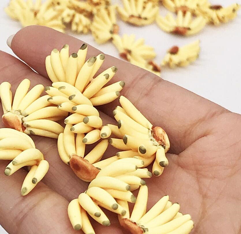 Miniature Banana Miniature Food Miniature Fruit Doll House Food ...