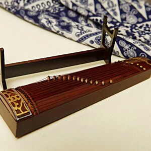 Miniature Chinese Zither Model Musical Instrument BJD Furniture ...