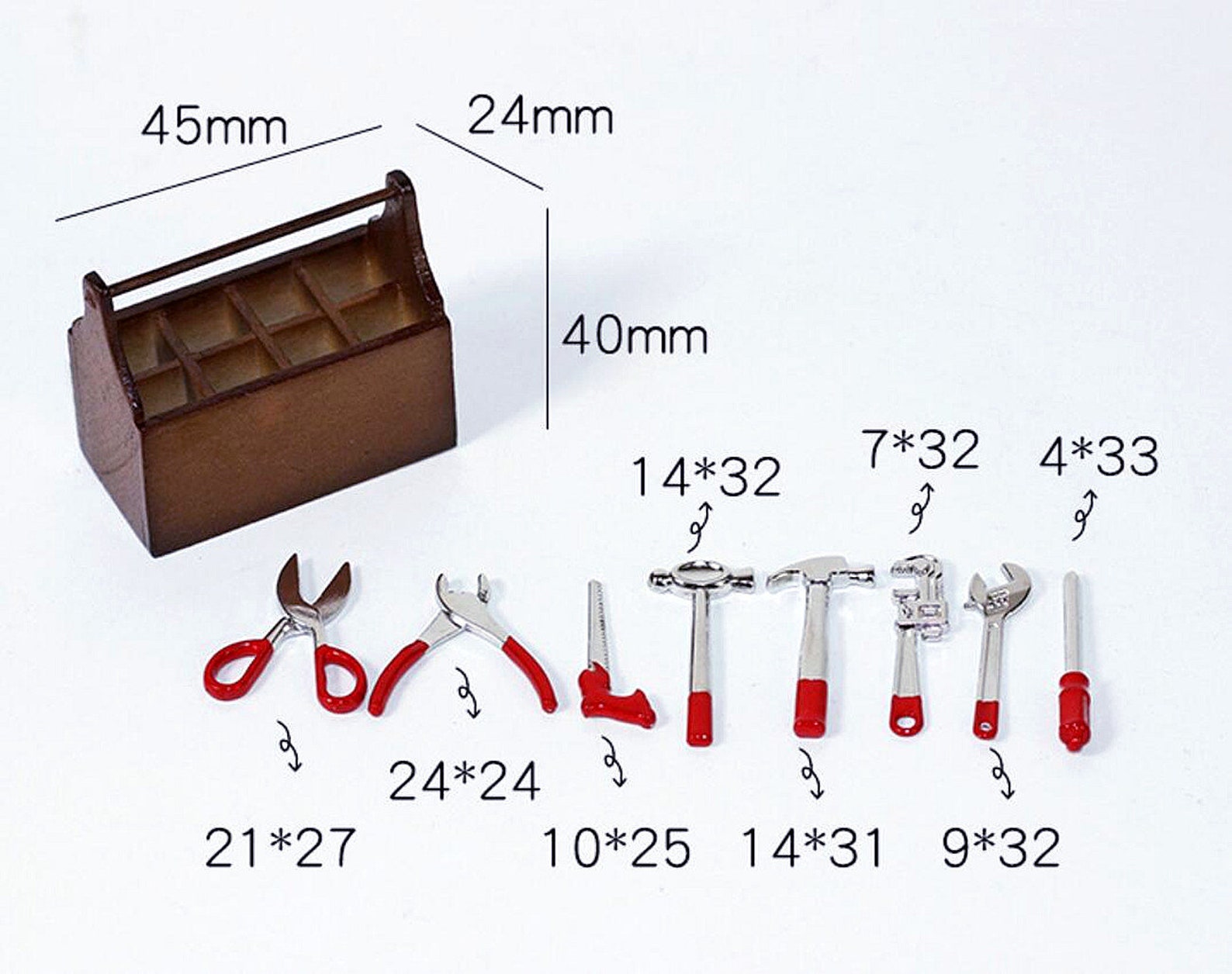 Miniature Repair Toolbox Dollhouse Miniatures Miniature Wrench | Etsy