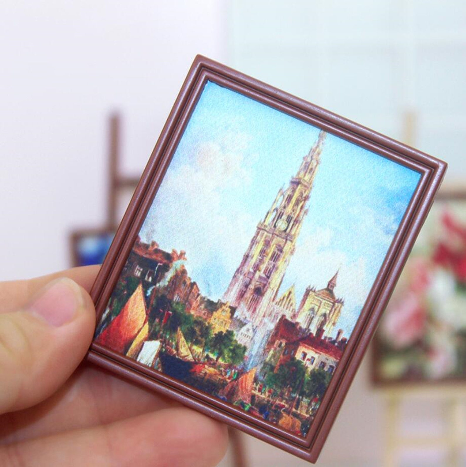 Miniature Oil Painting Mural Miniatures Miniature Decoration | Etsy