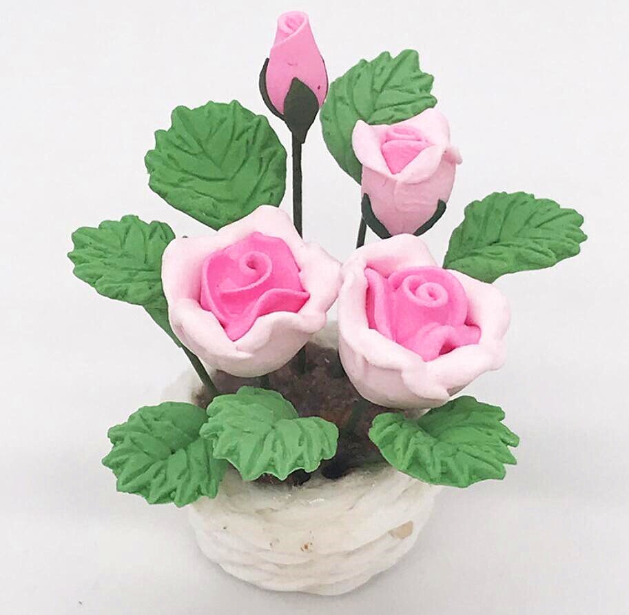 Miniature Rose Flowers Miniatures Flowers Model Dollhouse | Etsy