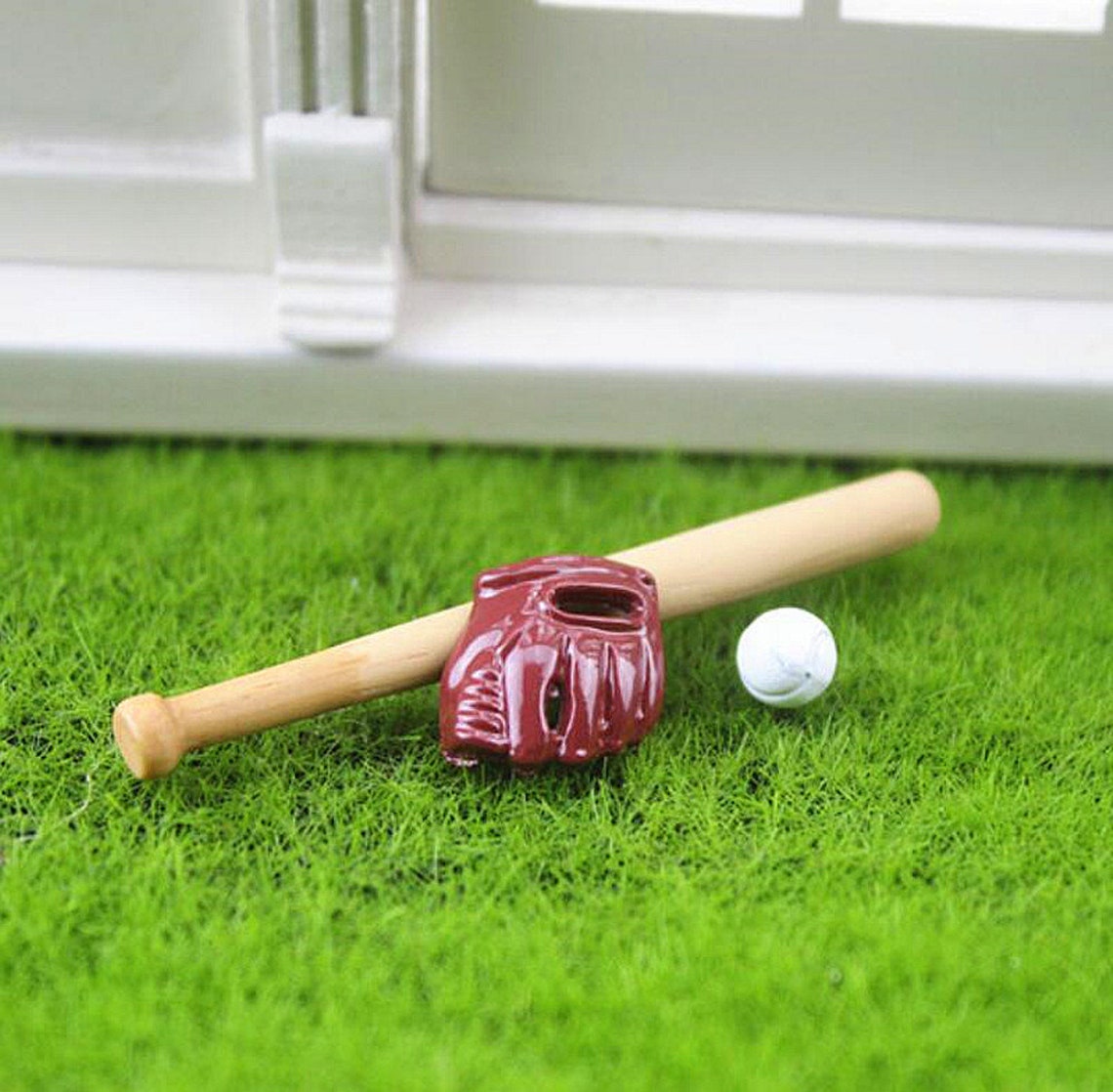 Miniature Baseball Set3pcs Miniature Sports Dollhouse - Etsy