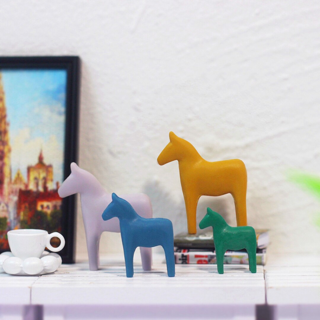 Miniature Horse Set Miniatures Miniature Decoration Dollhouse ...