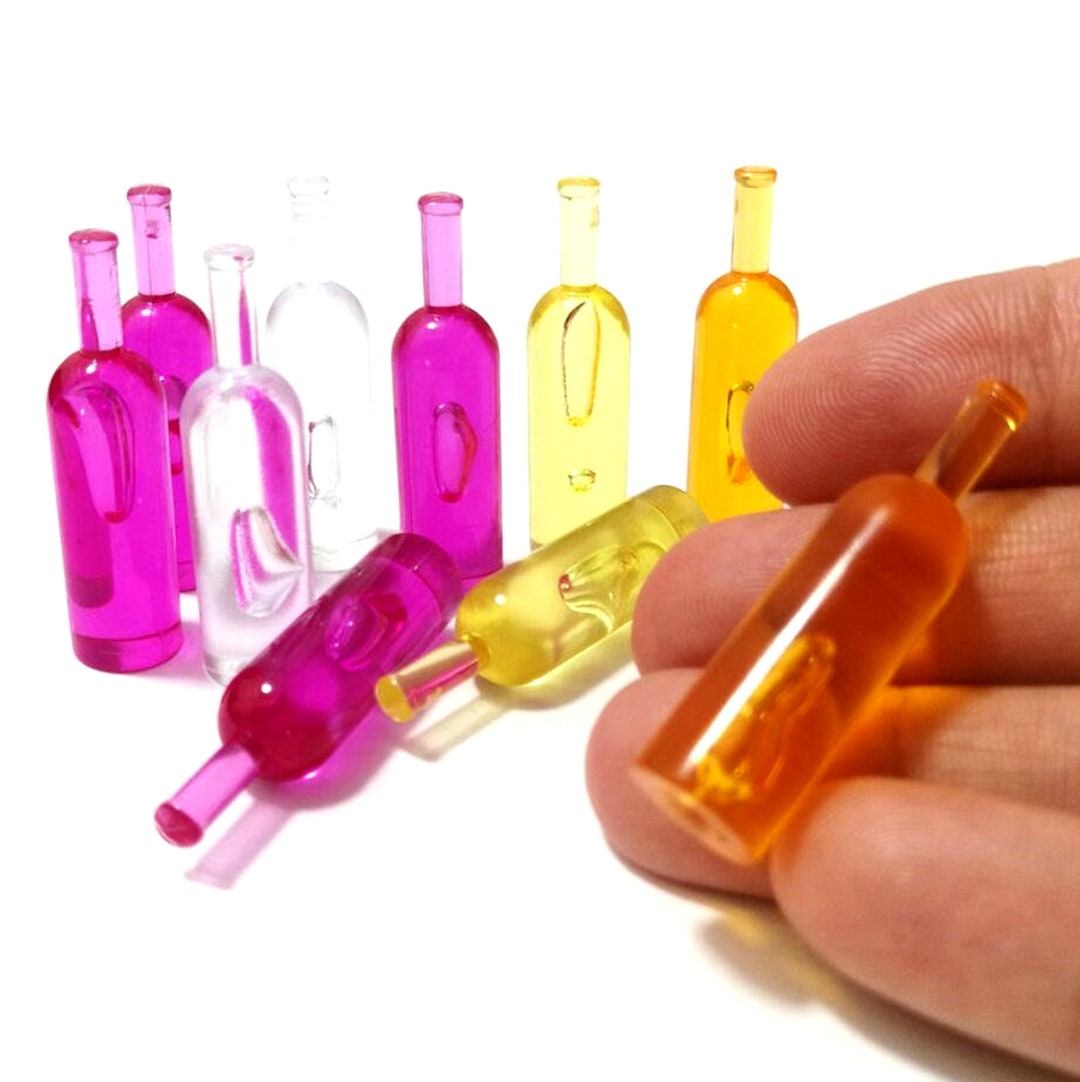 Miniature Bottles(10pcs) Miniatures Miniature Wine Dollhouse Miniatures ...