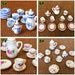 Miniature Ceramics Tea Cup Set Miniatures Cups Teapot Dollhouse ...