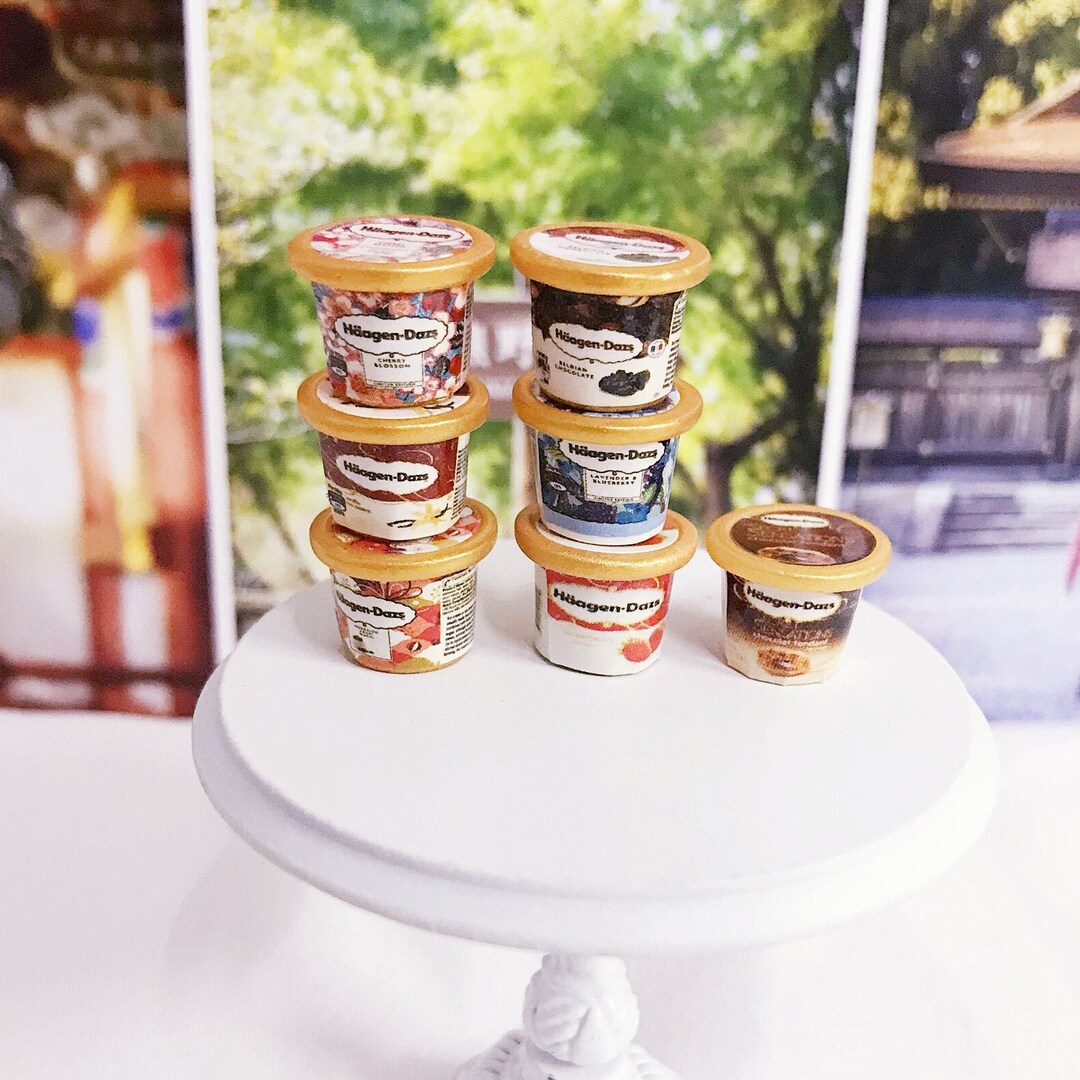 Miniature Ice Cream(6pcs) Miniature Food Dollhouse Miniatures Dollhouse ...
