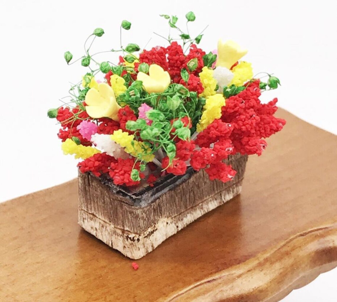 Miniature Colorful Flowers Miniatures Plant Dollhouse Miniatures ...