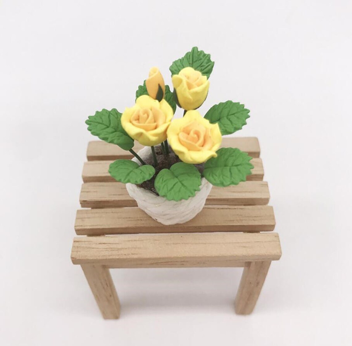 Miniature Rose Flowers Miniatures Flowers Model Dollhouse | Etsy