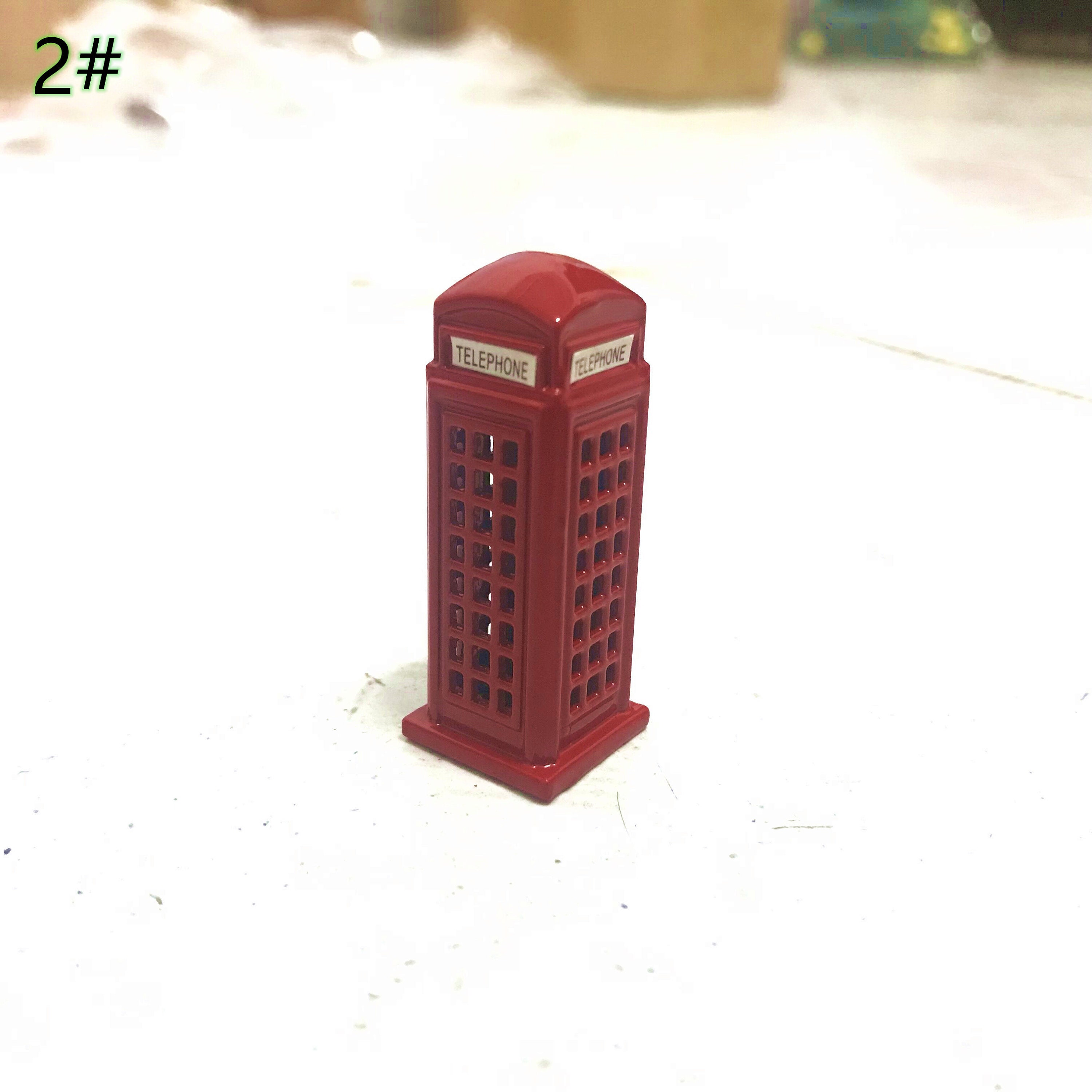 Miniature England Style Telephone Booth Dollhouse Miniatures Dollhouse ...
