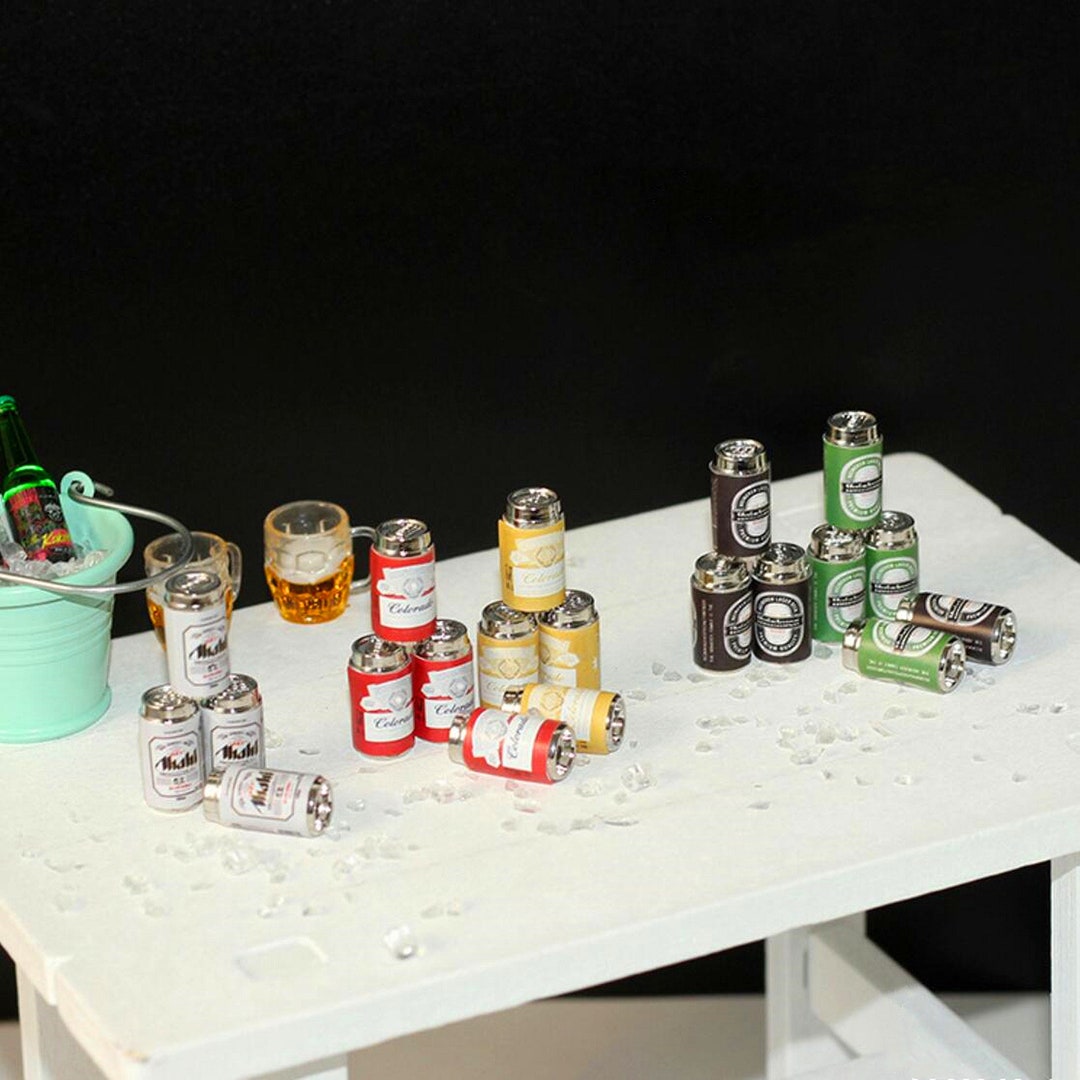 Miniature Beer(6pcs) Miniatures Food Miniature Wine Dollhouse ...