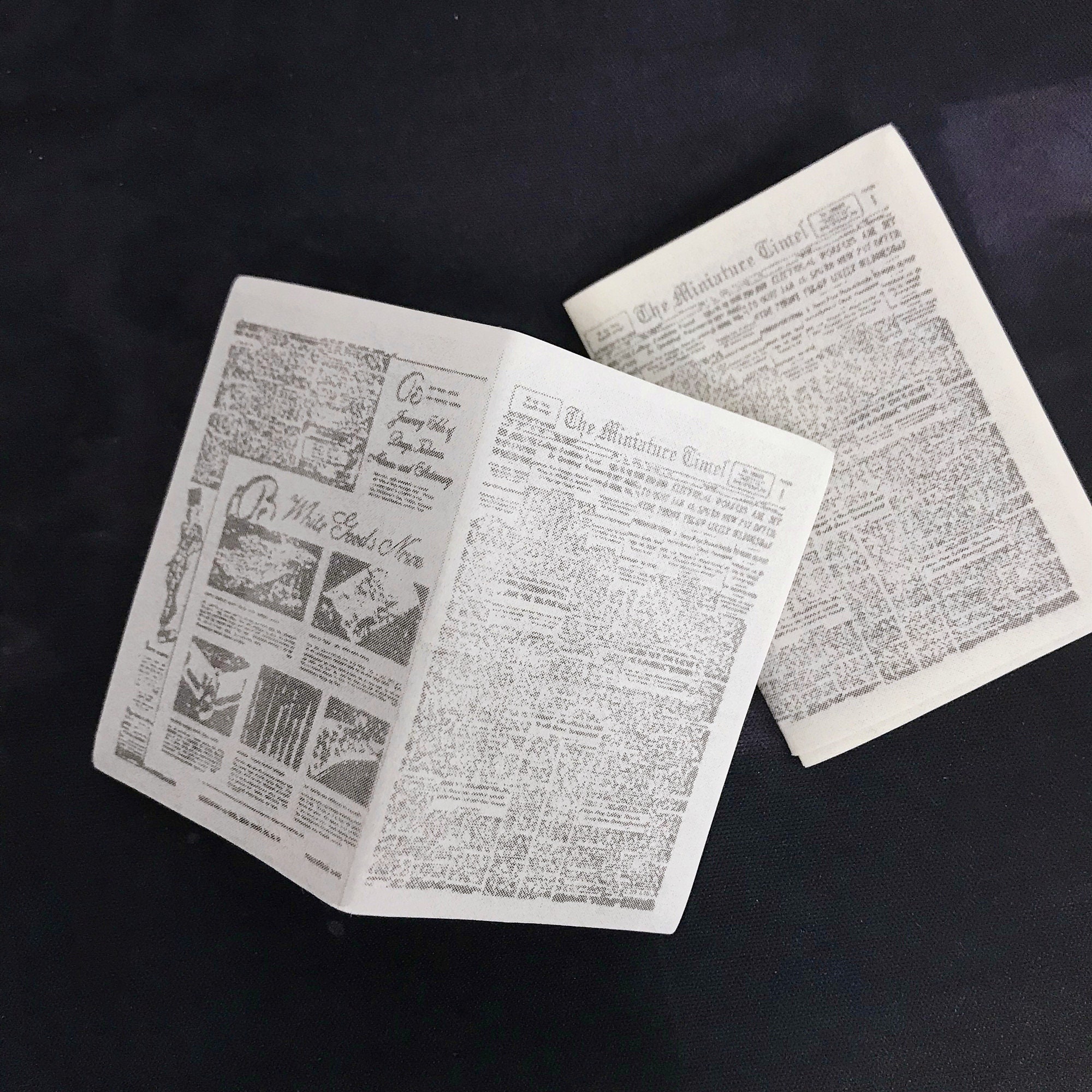 Miniature Newspapers Miniatures Dollhouse Miniatures Dollhouse - Etsy