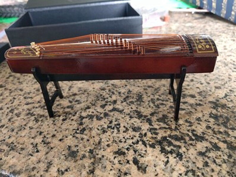 Miniature Chinese Zither Model Musical Instrument BJD - Etsy