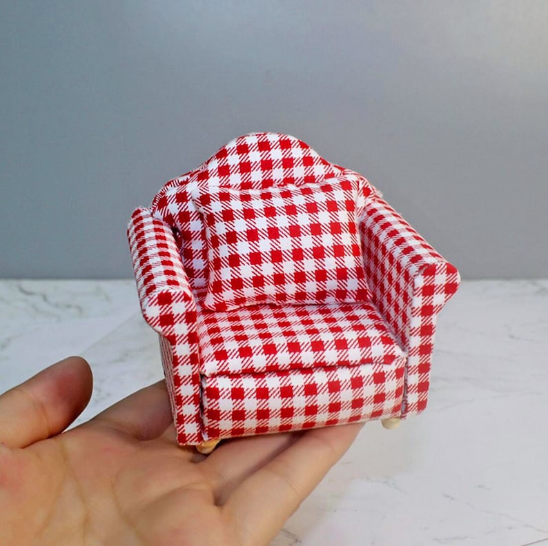 Miniature Seater Sofa Mini Armchair Miniature Furniture Dollhouse ...