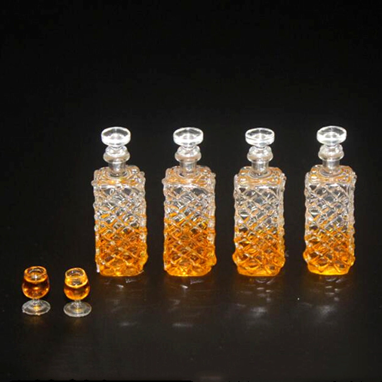 Miniature Wine Set Miniature Whiskey Miniature Barleycorn Dollhouse ...