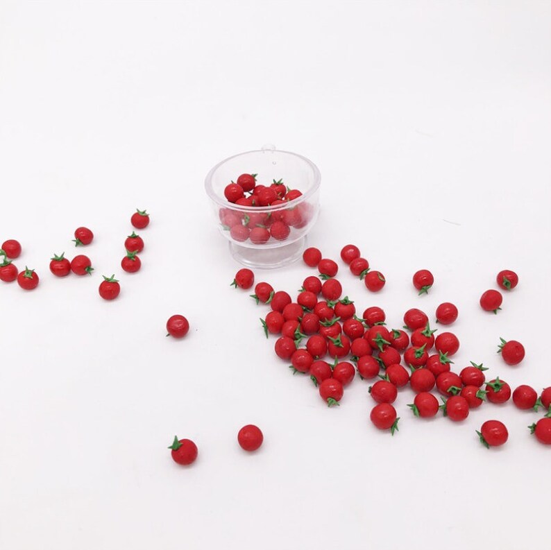 Miniature Cherry Tomato10pcs Miniature Fruits Miniature - Etsy Australia