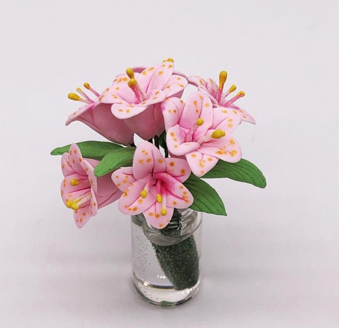 Miniature Pink Flower Miniatures Dollhouse Miniatures Diorama ...