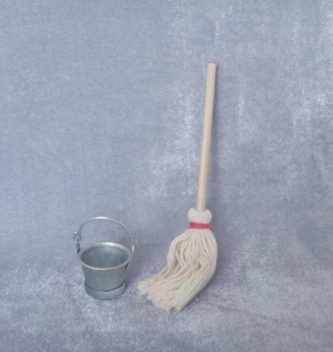 Miniature Mop Bucket Set Miniatures Cleaning Kit Dollhouse - Etsy