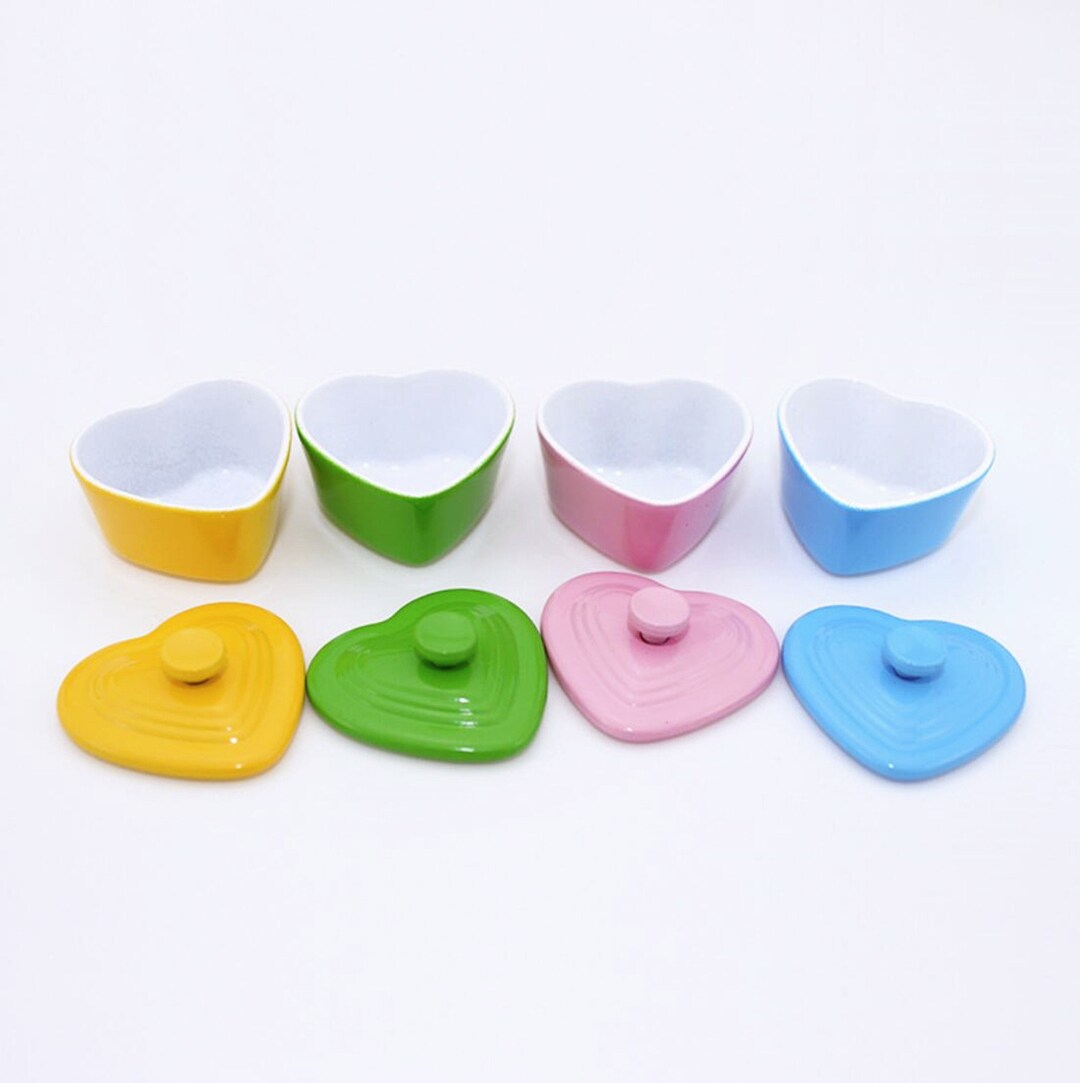 Miniature Heart Shape Storage Box Dollhouse Miniatures Decor Diorama ...