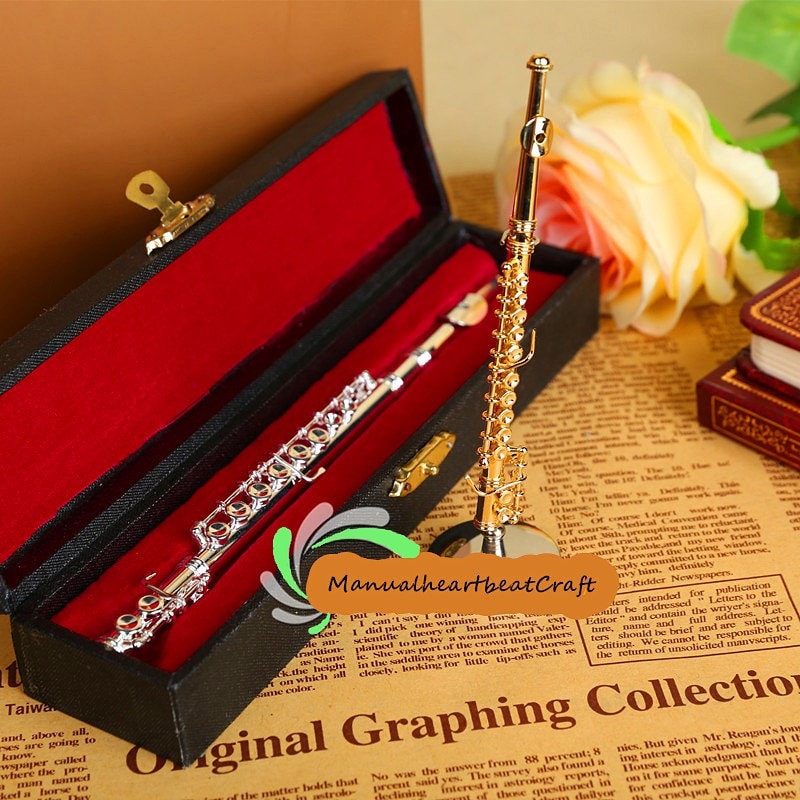 Miniature flute Musical instrument model Brass instrument | Etsy