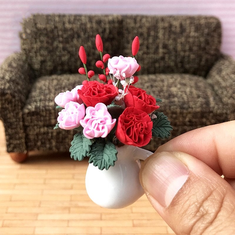 Miniature Rose Miniatures Dollhouse Flowers Dollhouse - Etsy